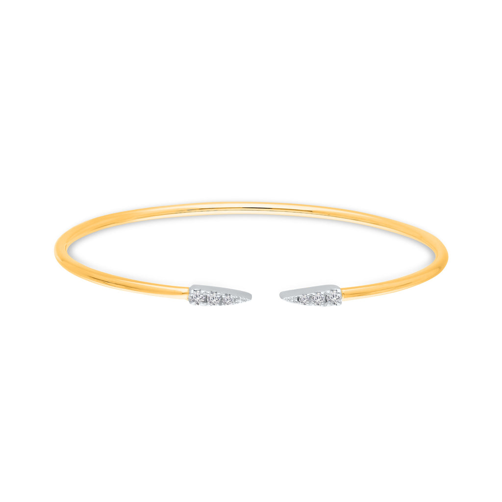 14kt Yellow Gold White Diamond Eternal Bracelet – KALLATI