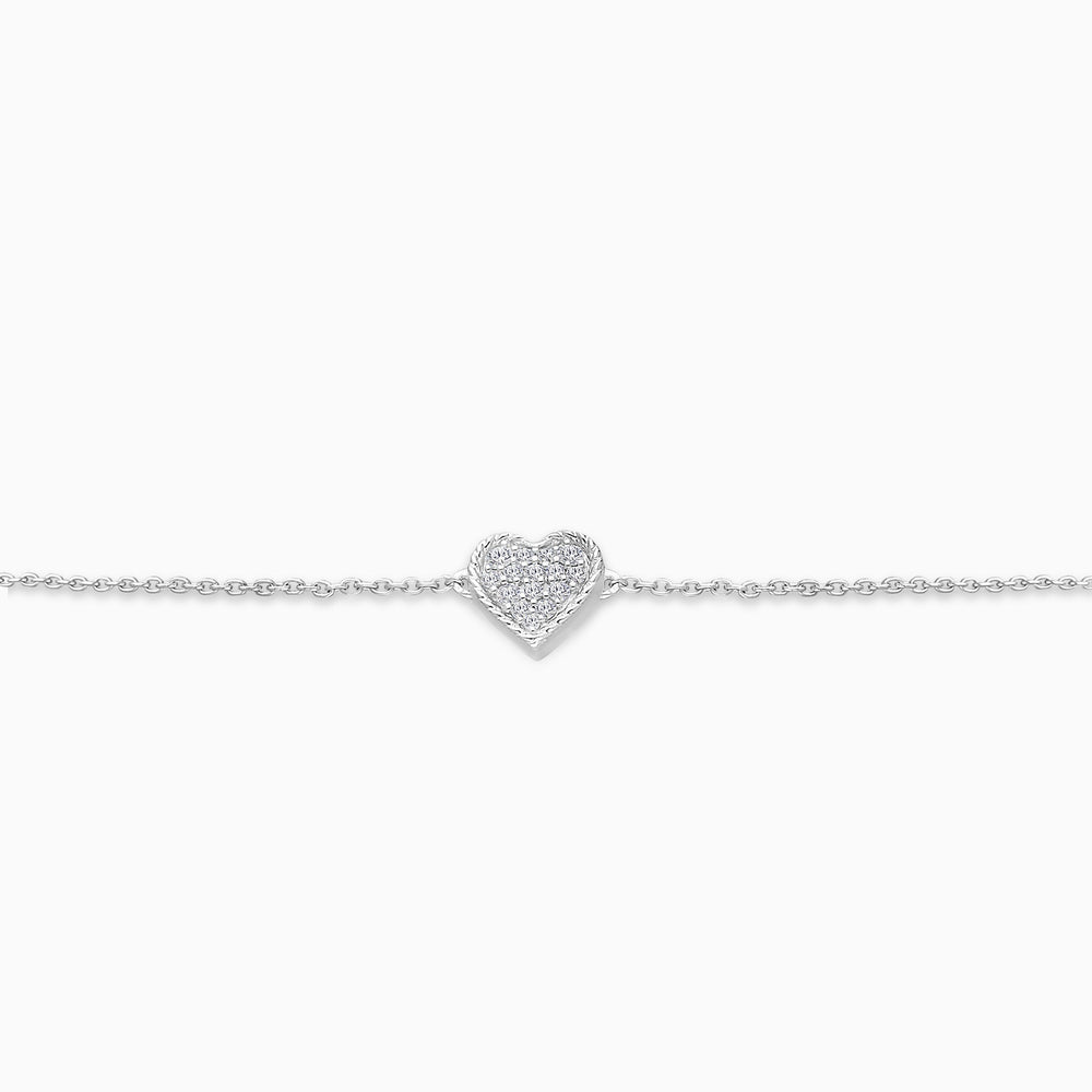 Pave Diamond Heart Bracelet