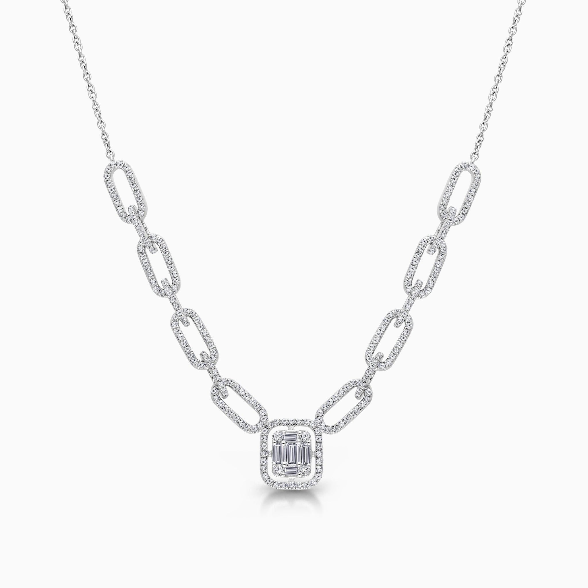 Legendary Diamond Open Link Necklace