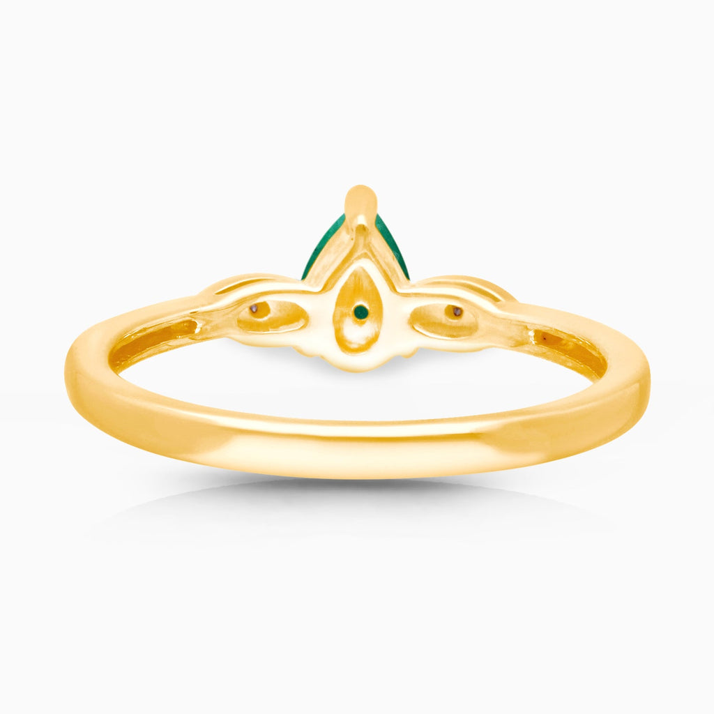 Pear Droplet Emerald Ring – KALLATI