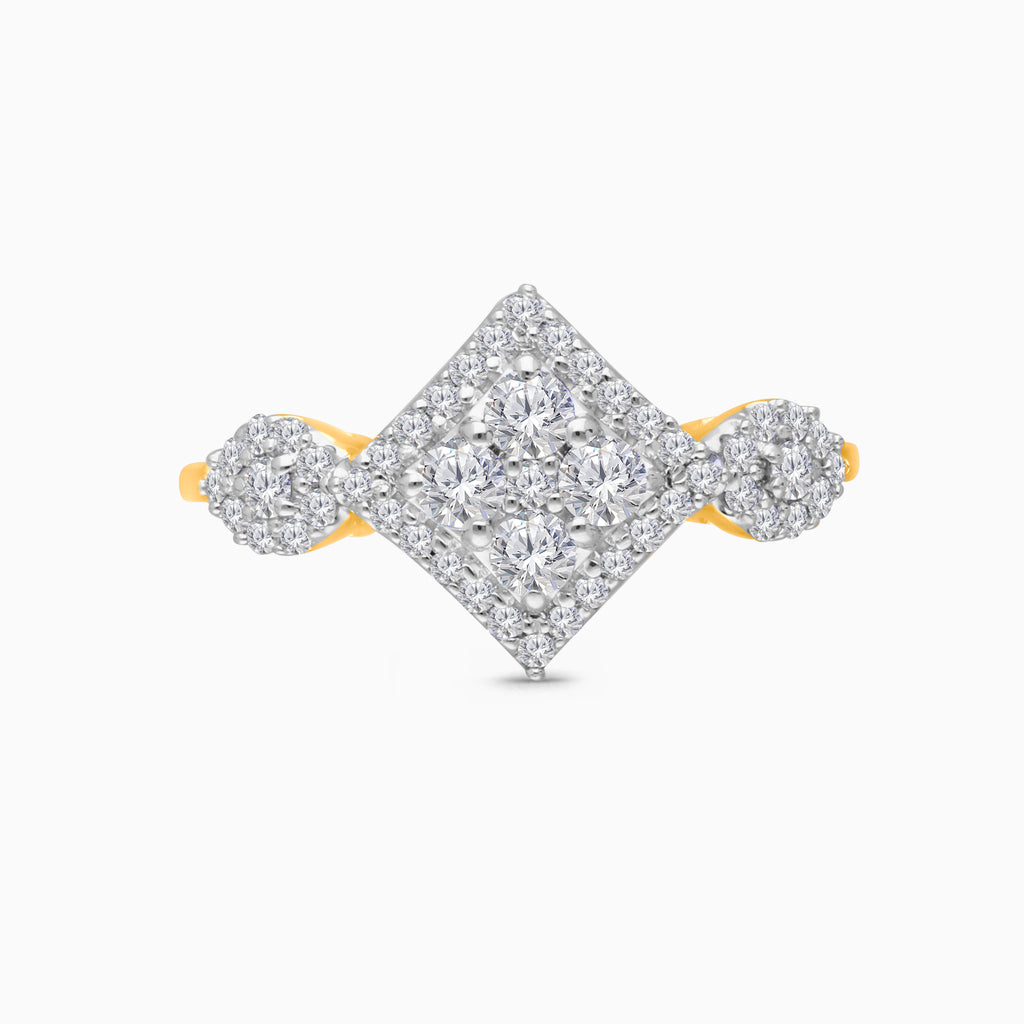Pave Diamond Princess Mosaic Ring – KALLATI