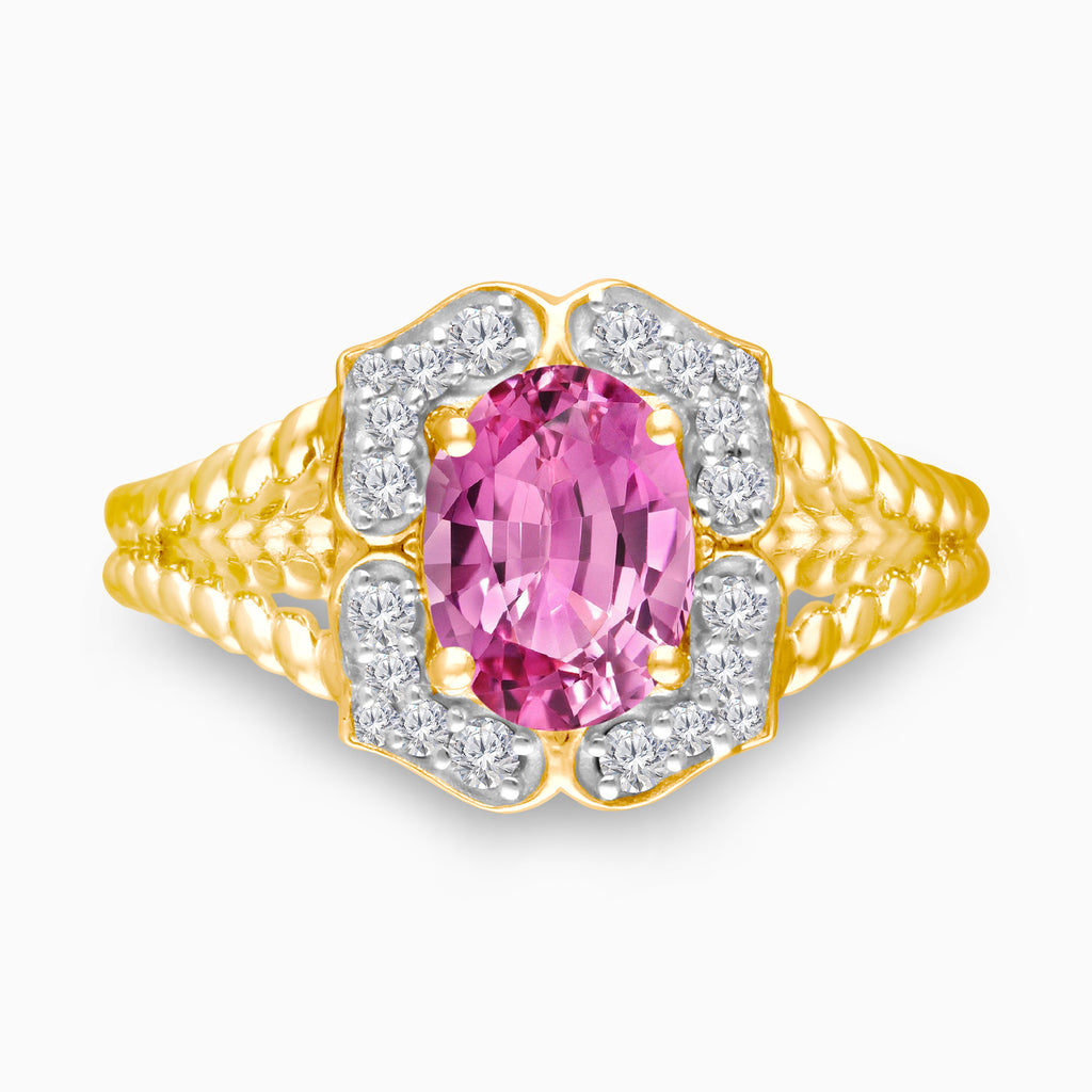 Bloom Pink Sapphire & Diamond Ring – KALLATI