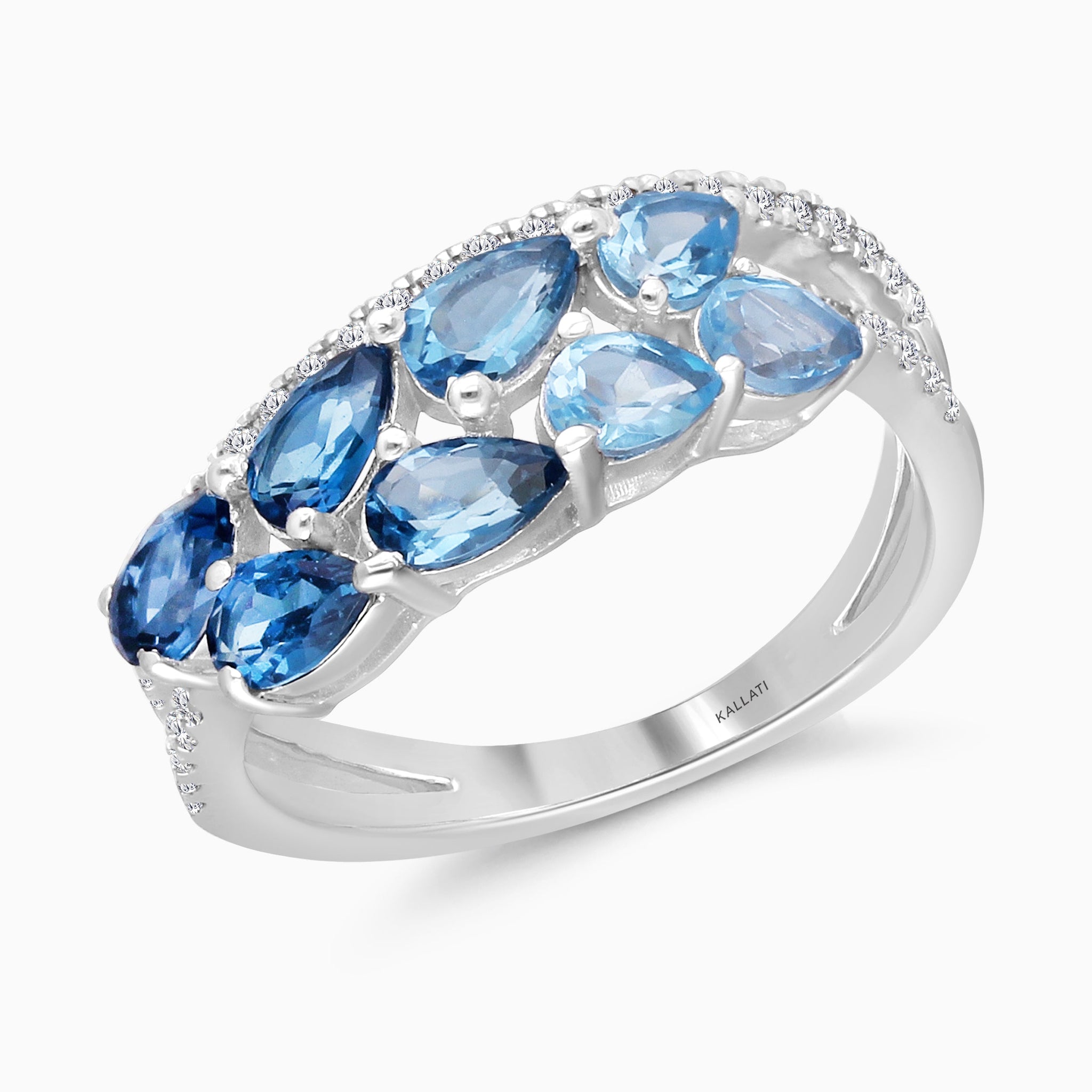 Waterfall Ombre Topaz Ring