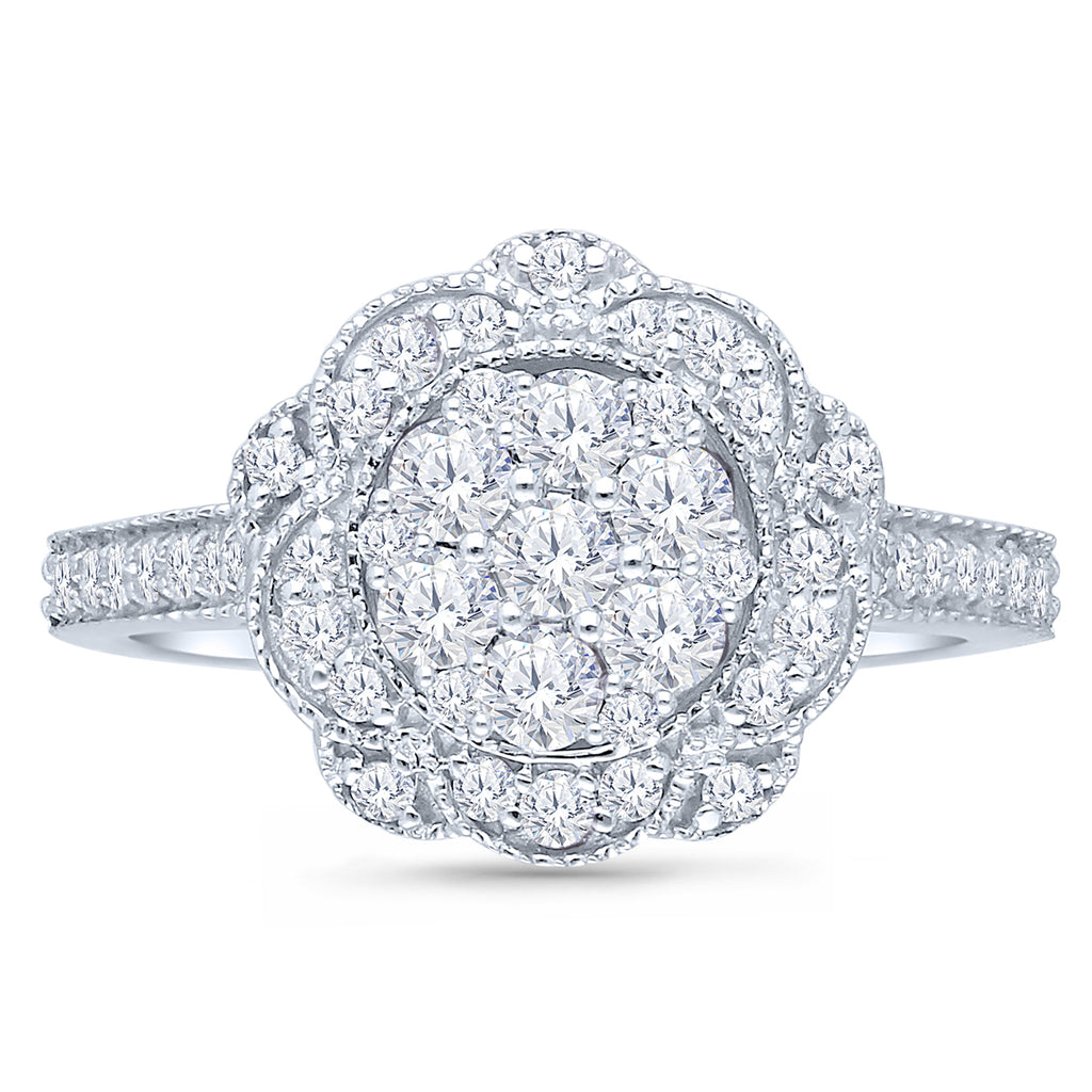 Kallati Eternal Diamond Engagement Ring in 14K White Gold – KALLATI