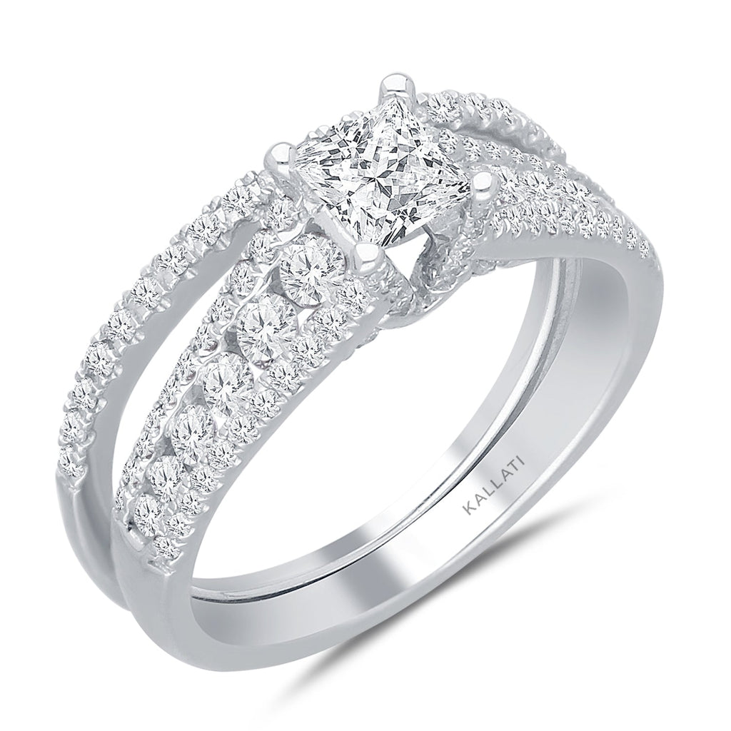 Kallati Eternal Diamond Engagment Ring in 14K White Gold – KALLATI