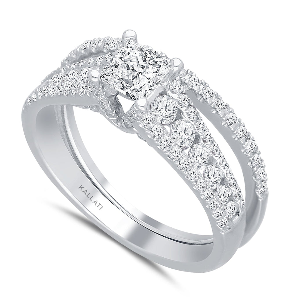 Kallati Eternal Diamond Engagment Ring in 14K White Gold – KALLATI